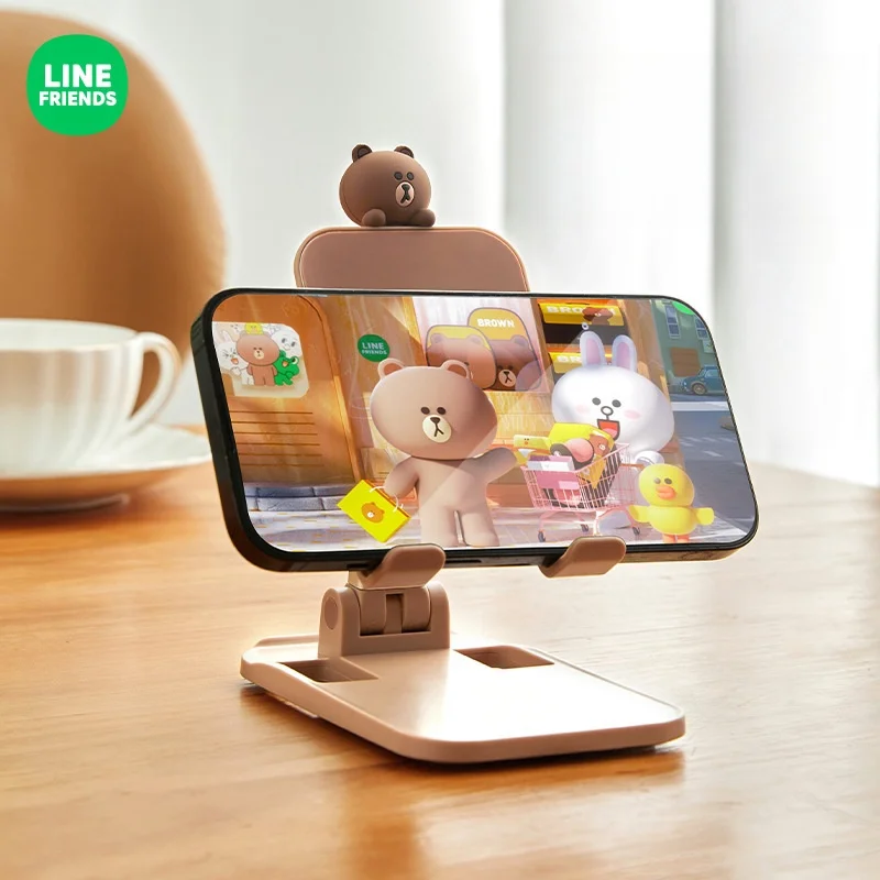 Multifuncional-Desktop-Phone-Holder-Linha-Amigos-Marrom-Anime-Cony ...