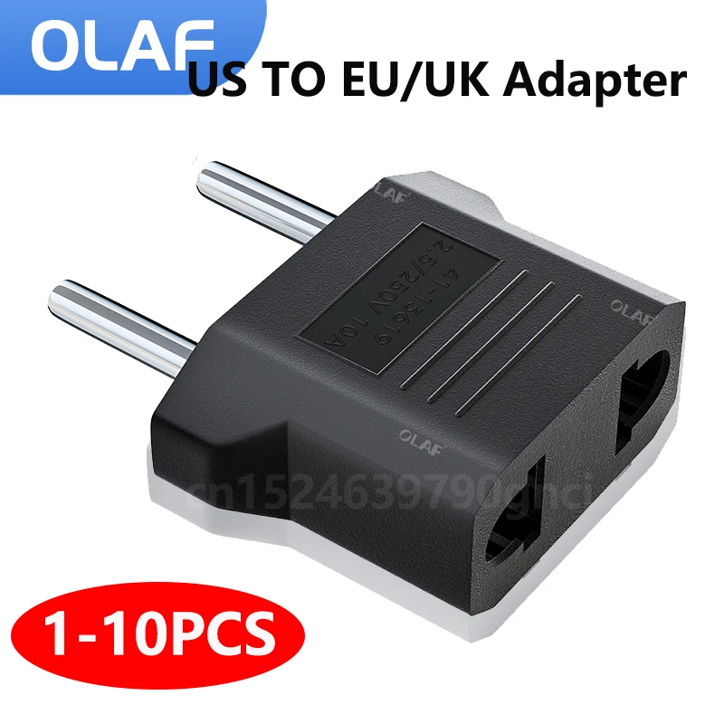 OALF US EU 어댑터 전기 EU KR 플러그 컨버터, 여행용 전원 어댑터 플러그, 콘센트 컨버터 소켓, 10 개 ...