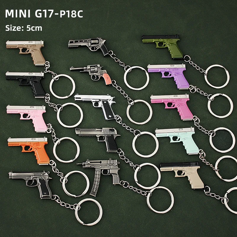 Alloy Gun Model Key Chain Key Chain P92 Model G17 Sand Eagle Revolver ...