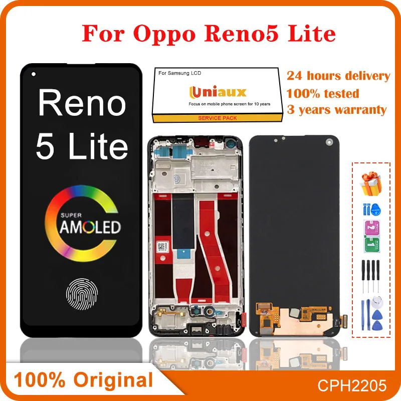 6-43-Original-For-OPPO-Reno5-Lite-CPH2205-LCD-Touch-Screen-Digitizer ...