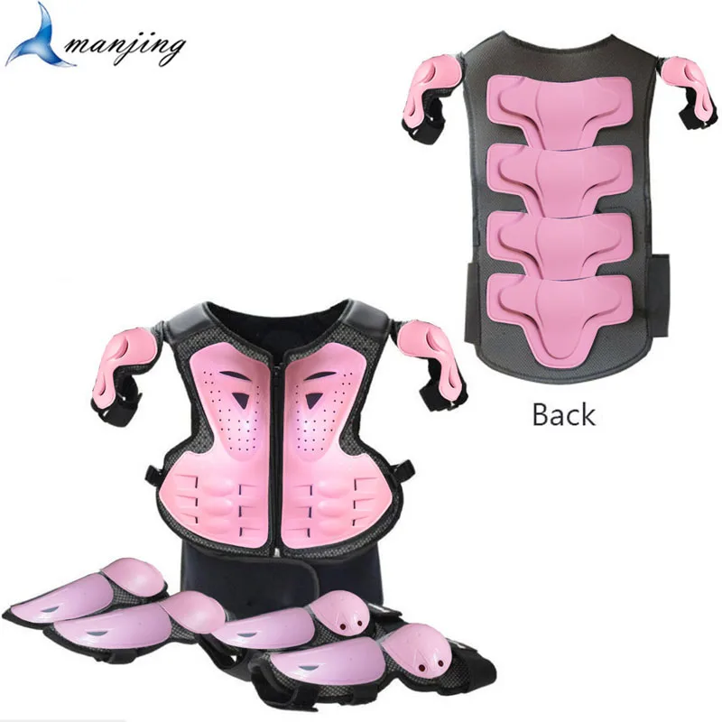 Color Pink Children Motorcycle Motorbike Body Armor Boys Girls Skiing ...