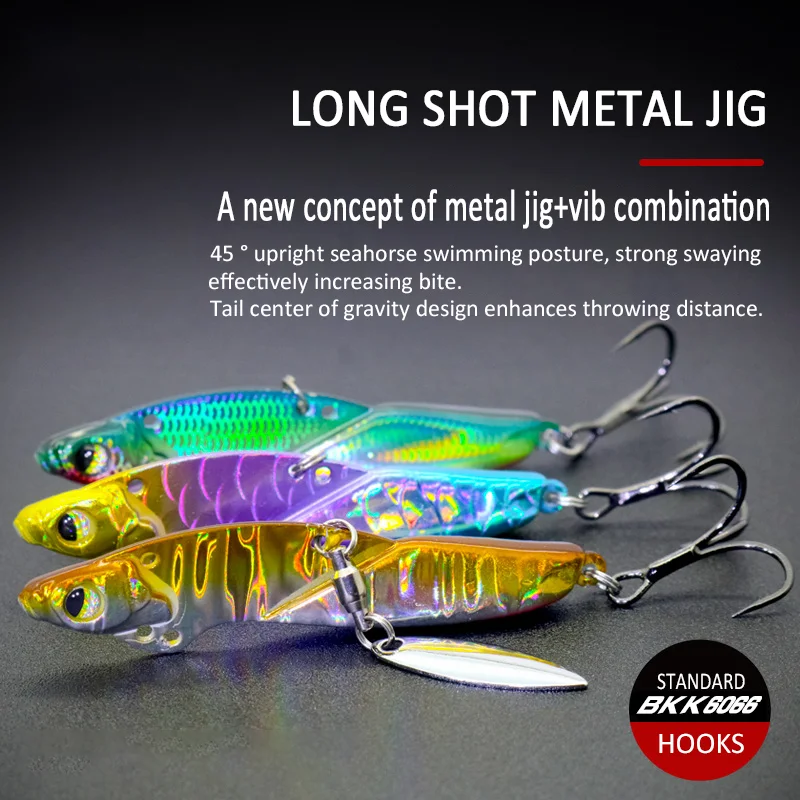 Metal-Jig-and-Vib-Fishing-Lure-Jigging-Tackle-Rotating-Spoon-Wobbler ...