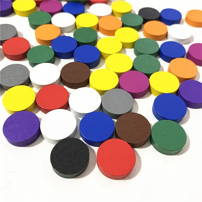50pieces-15-5MM-11-Colors-Wooden-Disk-Pawn-Game-Pieces-Colorful-Chess ...