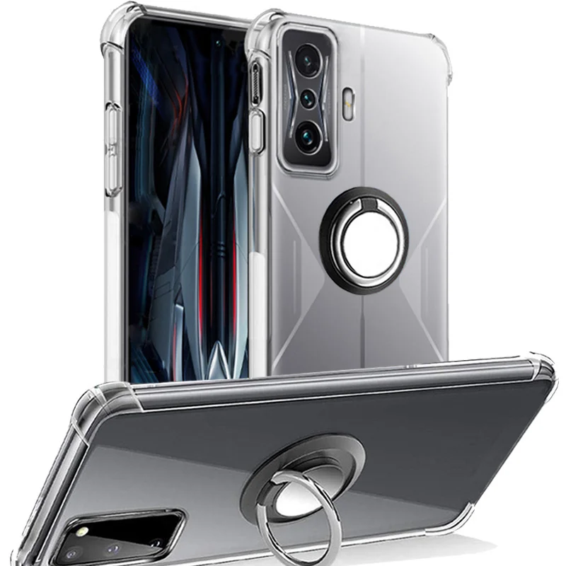 Poco-F5-Pro-poco-x5-Ring-Holder-Cases-For-Poco-F4-X4-GT-Transparent ...