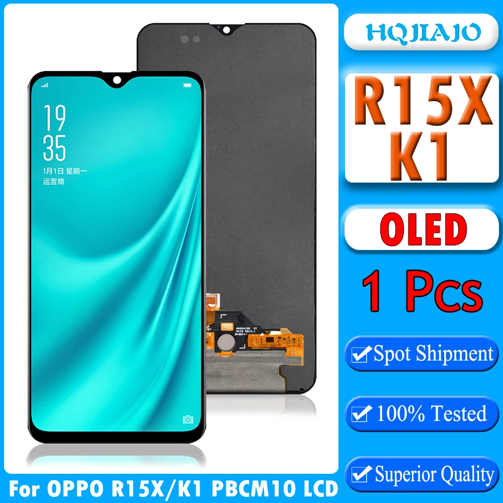 Pantalla OLED de 6,4 pulgadas para OPPO R15X PBCM10, piezas de montaje ...