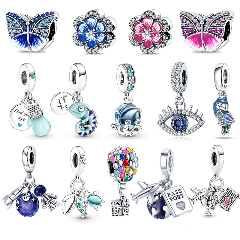 100-Real-925-Sterling-Silver-Chameleon-Charms-Beads-Fit-Original ...
