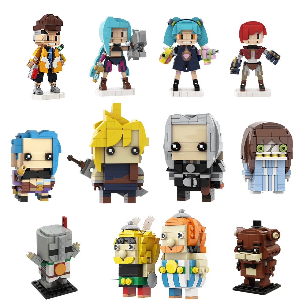 MOC-Game-Figure-Brickheadz-Building-Block-Cloud-Strife-DIY-Brick-Jinx ...
