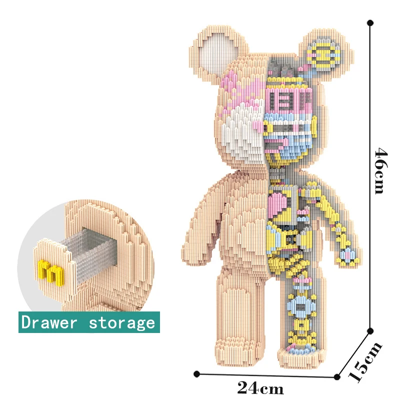 7220PCS-Creative-Half-Anatomy-Mechanical-Bear-Building-Blocks-3D ...