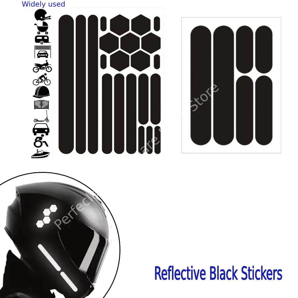 Motorcycle Helmet Stickers Reflective Stickers for Helmets Warning ...