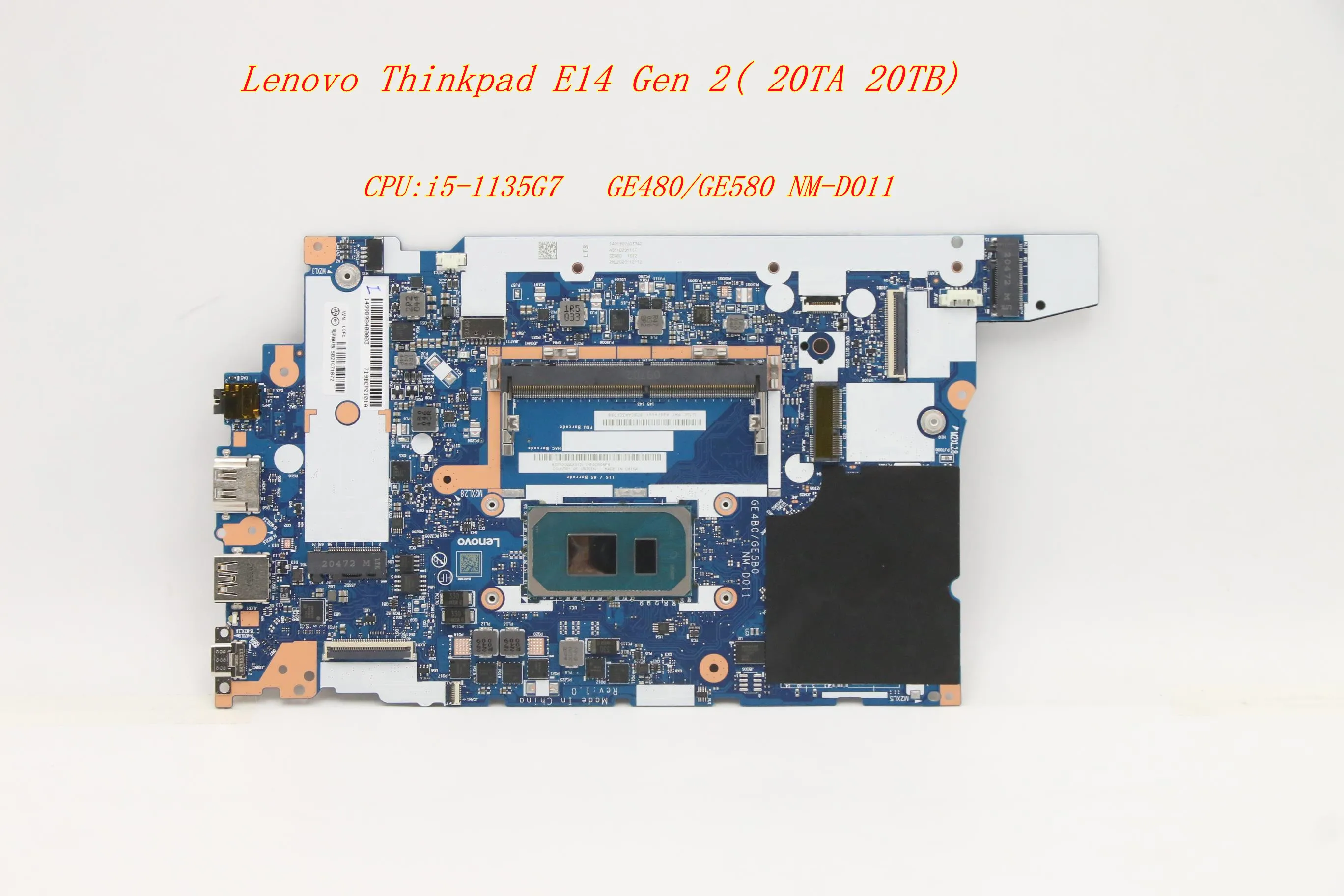 Lenovo placa base Thinkpad E14 Gen 2 para ordenador portátil, CPU:i5 ...