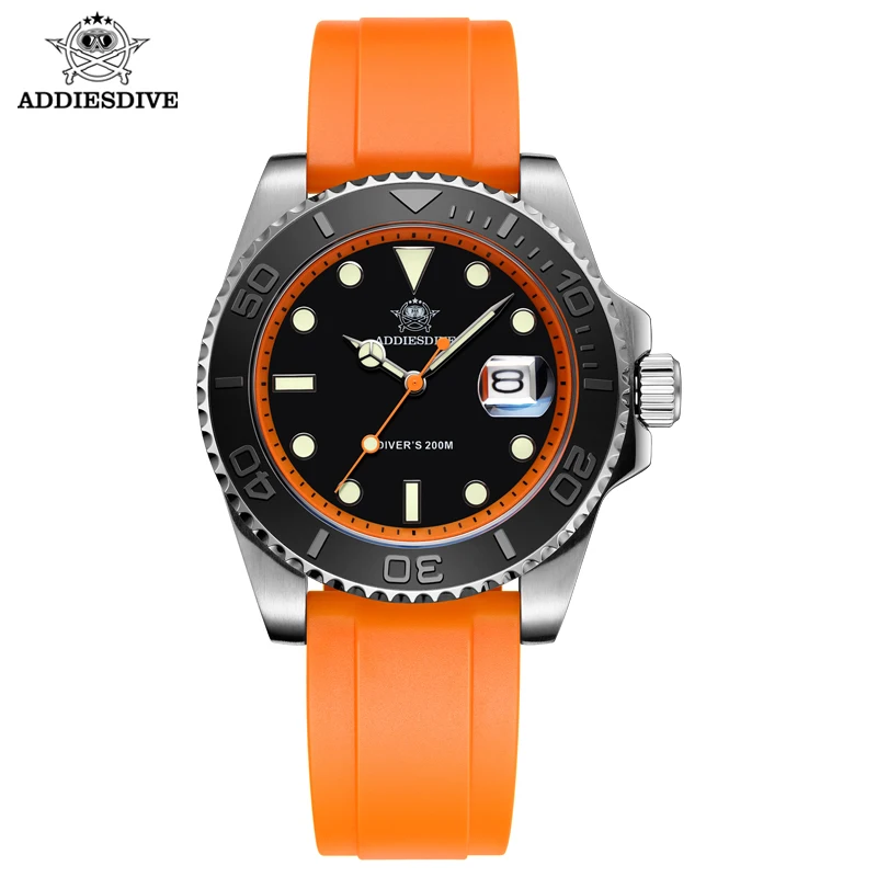 ADDIESDIVE 8 Colors Diver Watch For Men 41mm Quartz Watch Stainless ...