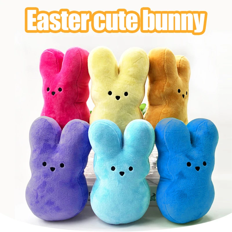 Rabbit Plush Peeps Cute Bunny Star Carrot Doll Keychain Kawaii Easter ...