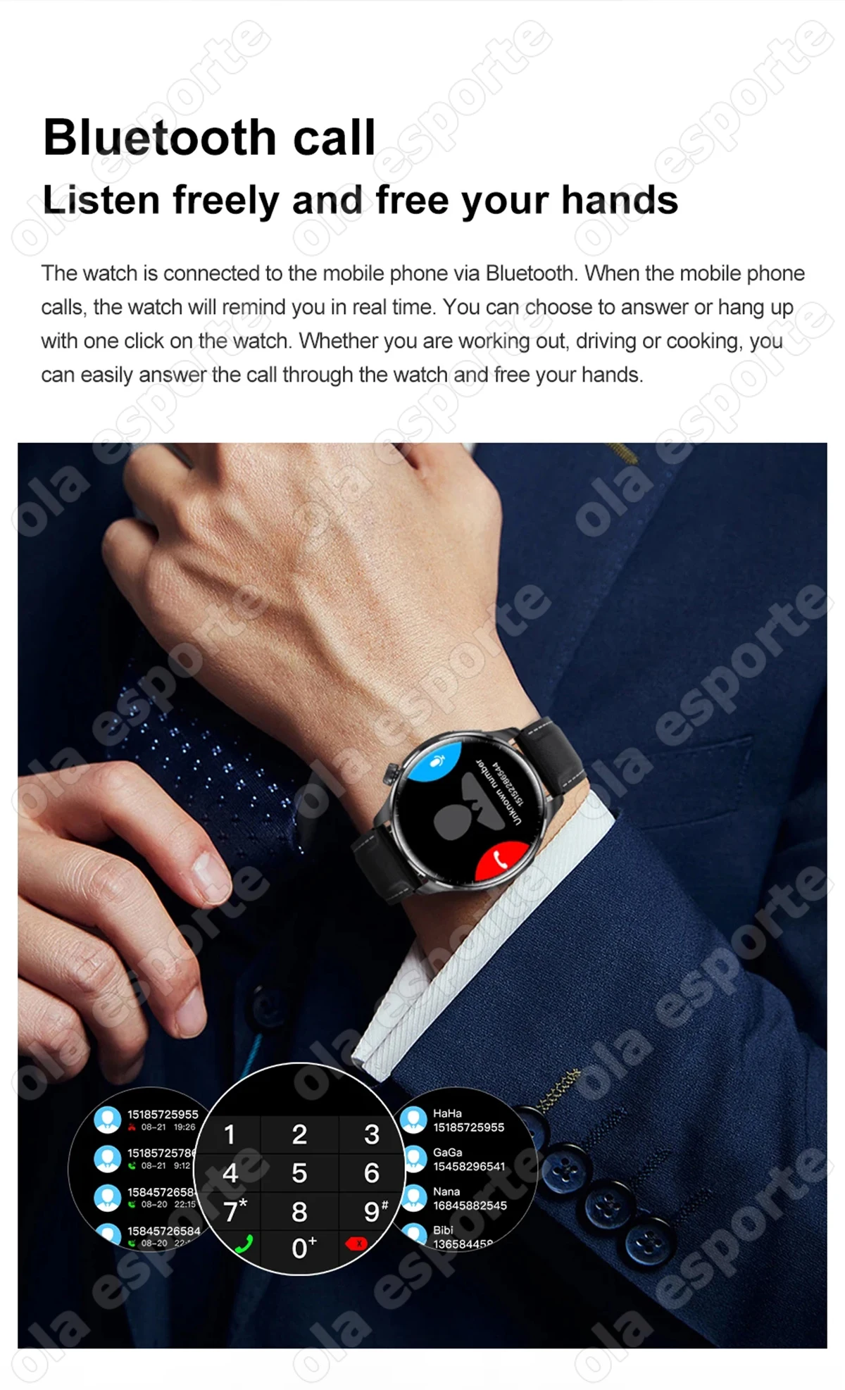 SmartWatch AMOLED Color Screen High-Precision GPS Turn Wrist Shine ...