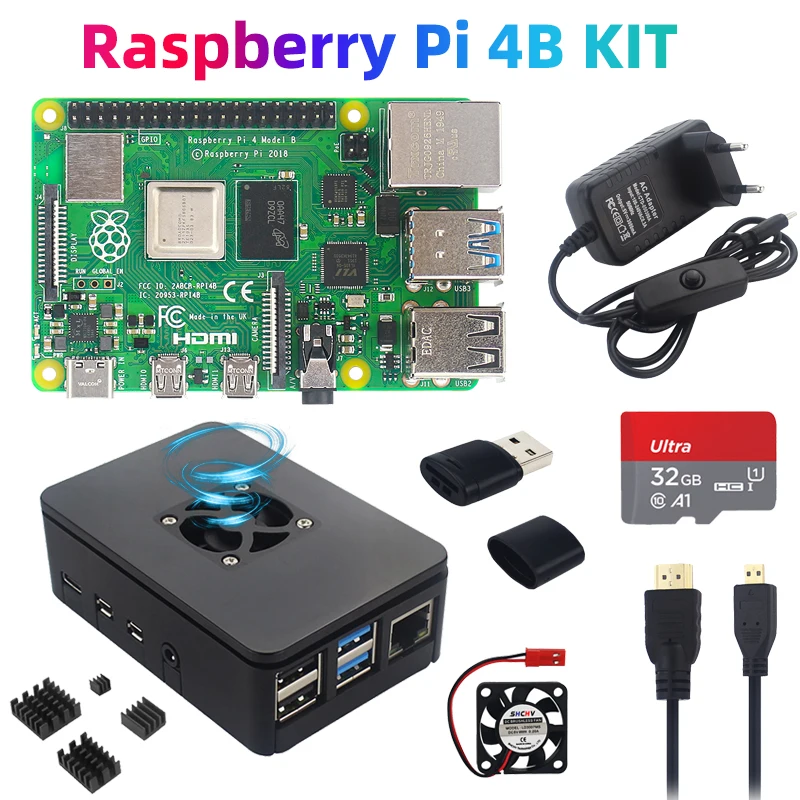 Official-Original-Raspberry-Pi-4-Model-B-8GB-4GB-2GB-1GB-RAM-Case-Power ...