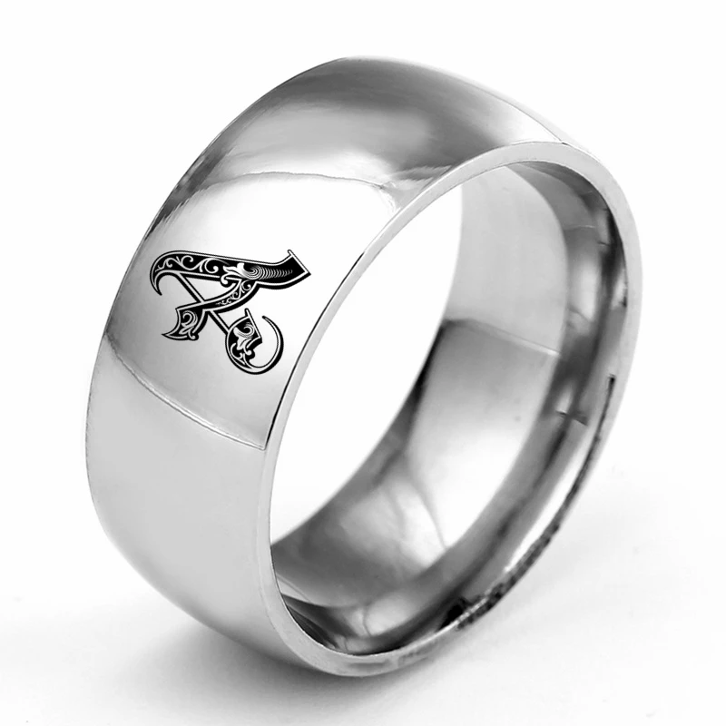 Initial Rings Stainless Steel | Stainless Steel Signet Ring | Ring Men ...