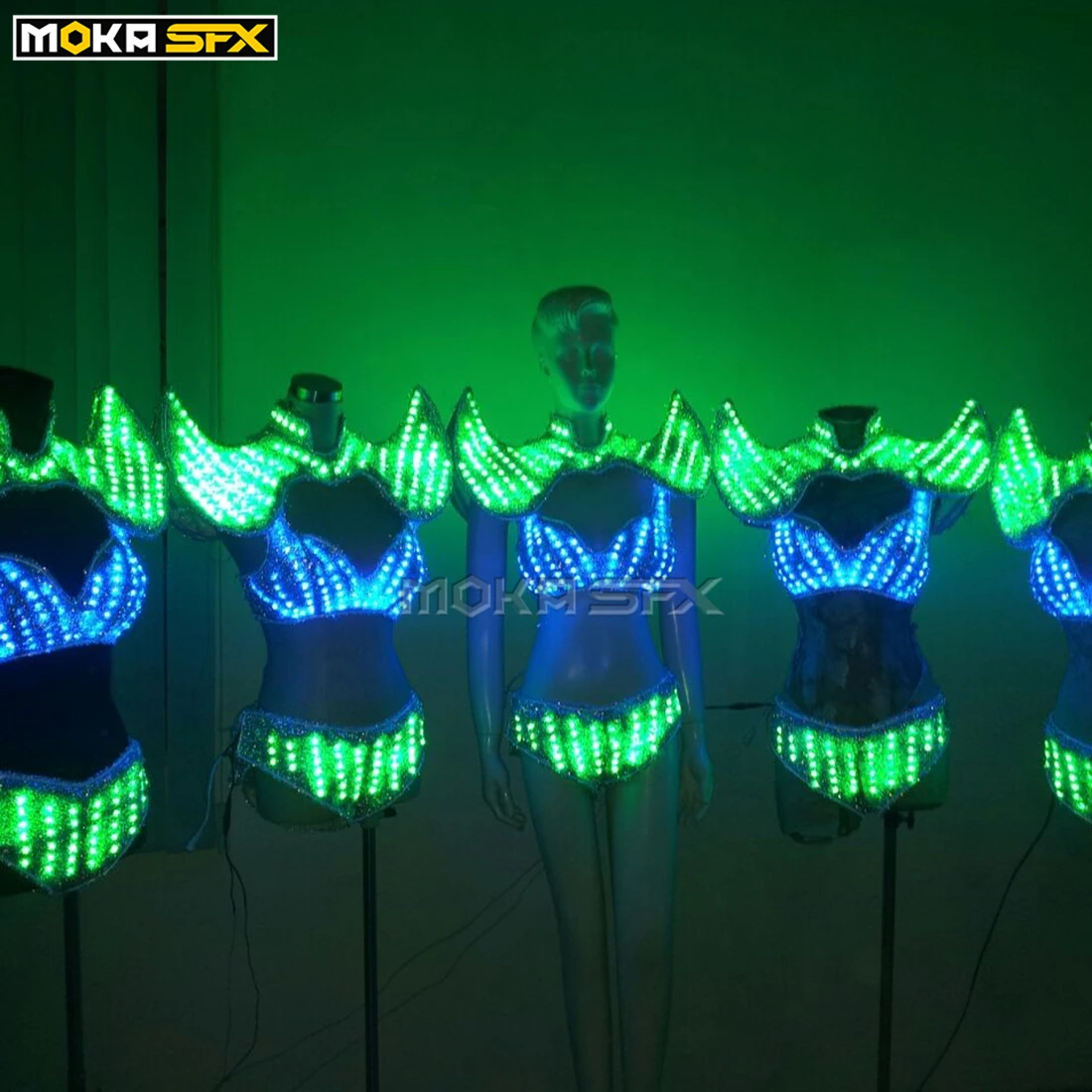 Mulheres-LED-Robot-Ternos-Luminous-Clothes-Lady-Sexy-Bra-Led-Light-Up ...