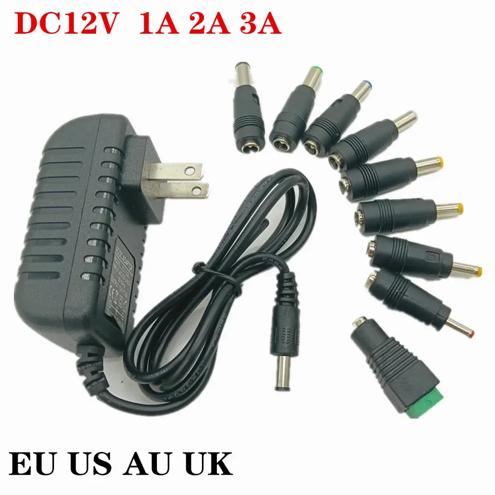 AC 110V 220V to DC 12V 1A 2A 3A Transformer Power Supply LED Driver ...