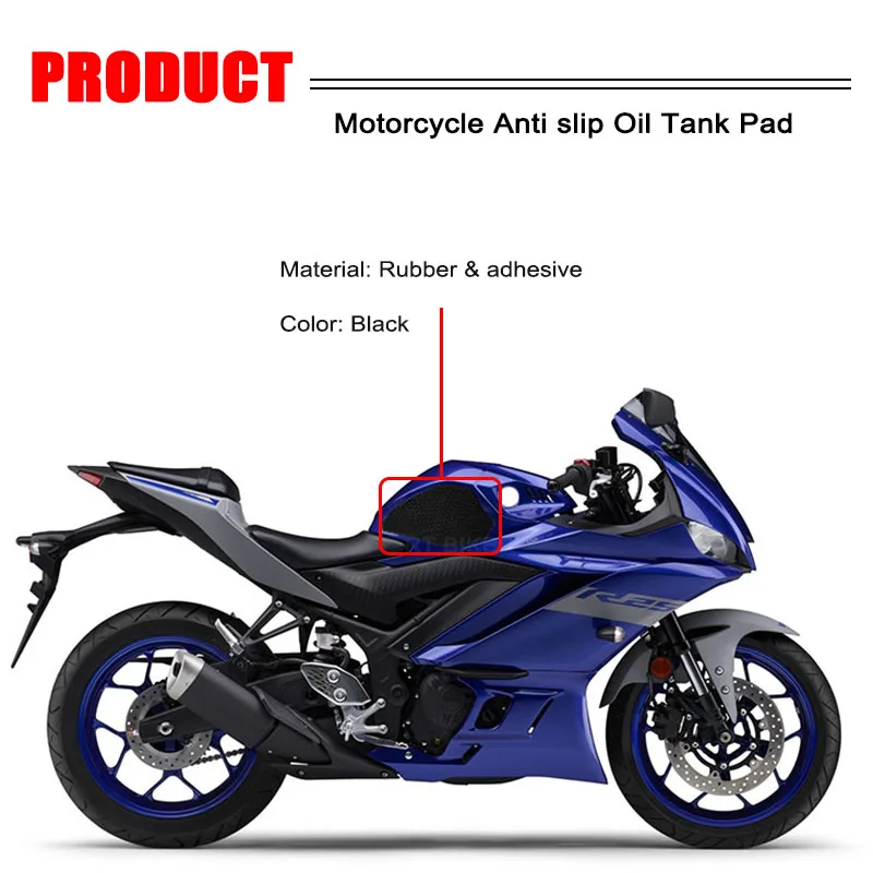 Yamaha R3 Motorcycle Universal Motorcycle Fuel Tank Traction Side Pad ...