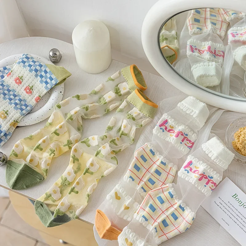 3-Pairs-Lot-Women-Crystal-Silk-Socks-Ultra-thin-Transparent-Fashion ...