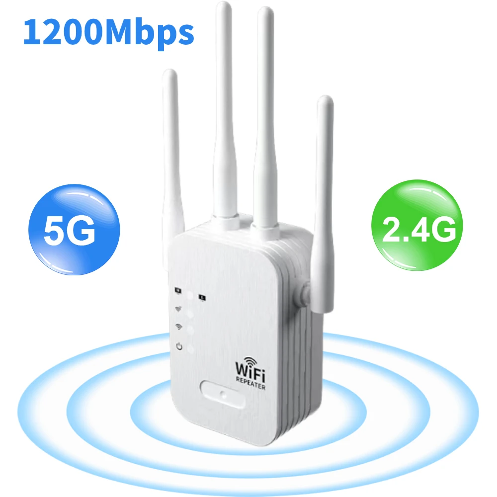 1200Mbps wzmacniacz sygnału WiFi bezprzewodowy wzmacniacz sygnału wi fi wzmacniacz WIFI 5G 2.4G ...