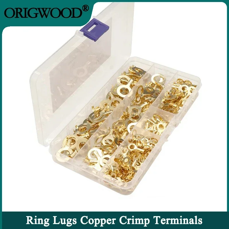 150-300-540pcs-Ring-Lugs-Eyes-Copper-Crimp-Terminals-M3-M4-M5-M6-M8-M10 ...