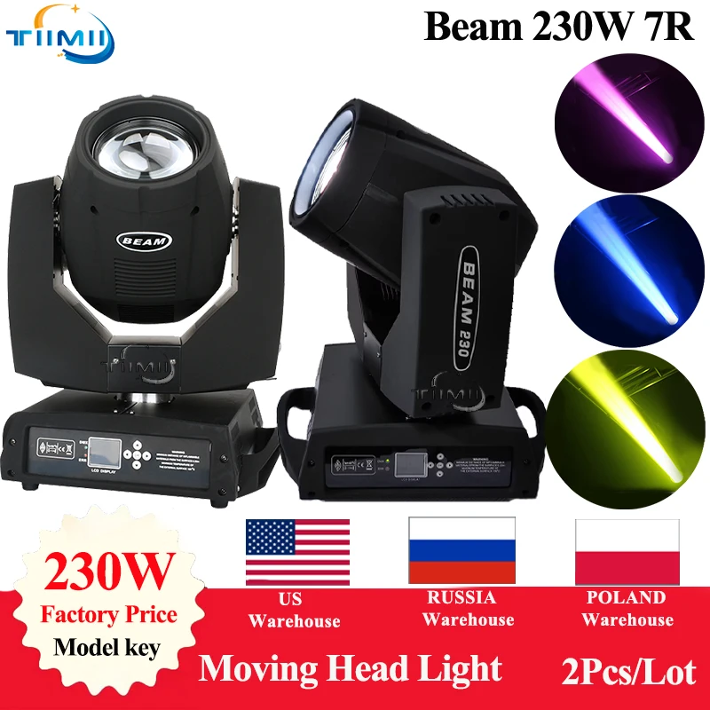 No-TAX-2PCS-Lyre-Beam-230W-7R-Moving-Head-Light-230W-DJ-Moving-Key ...