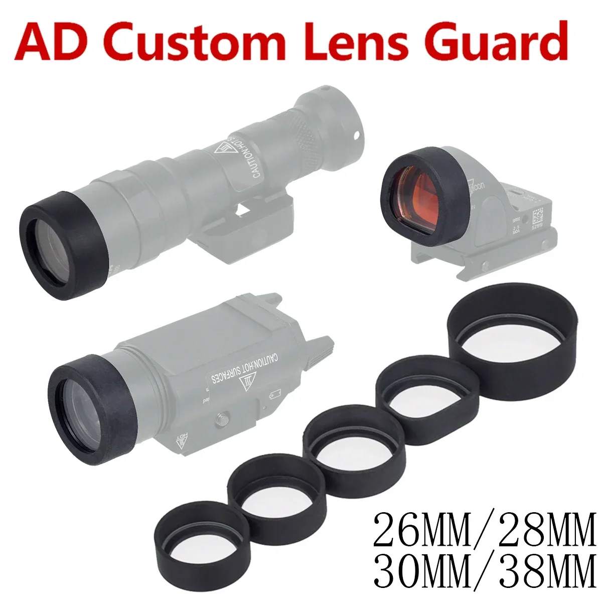 Tactical-Hunting-Weapon-LED-Light-AD-Flashlight-Custom-Lens-Guard-SRO ...