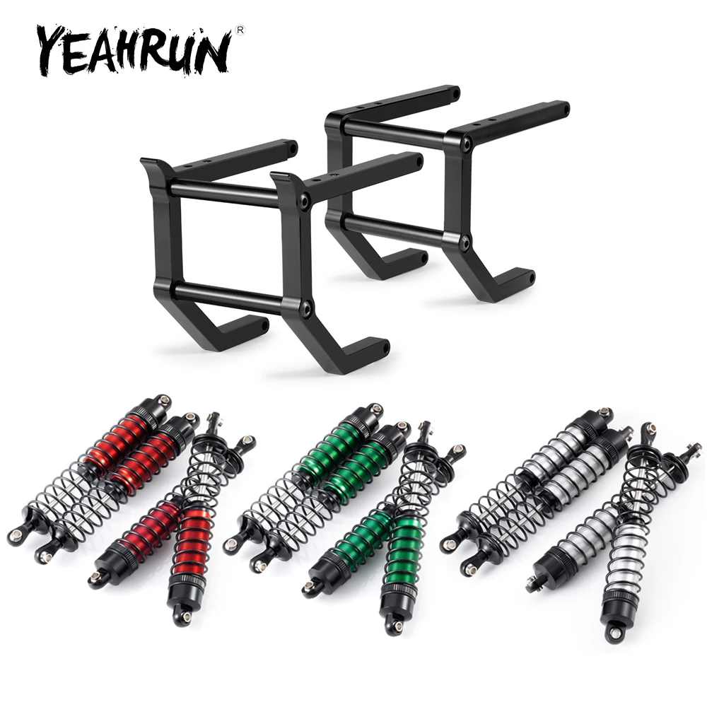 YEAHRUN Aluminum Alloy Front & Rear Bumper /Shock Absorbers for Tamiya ...