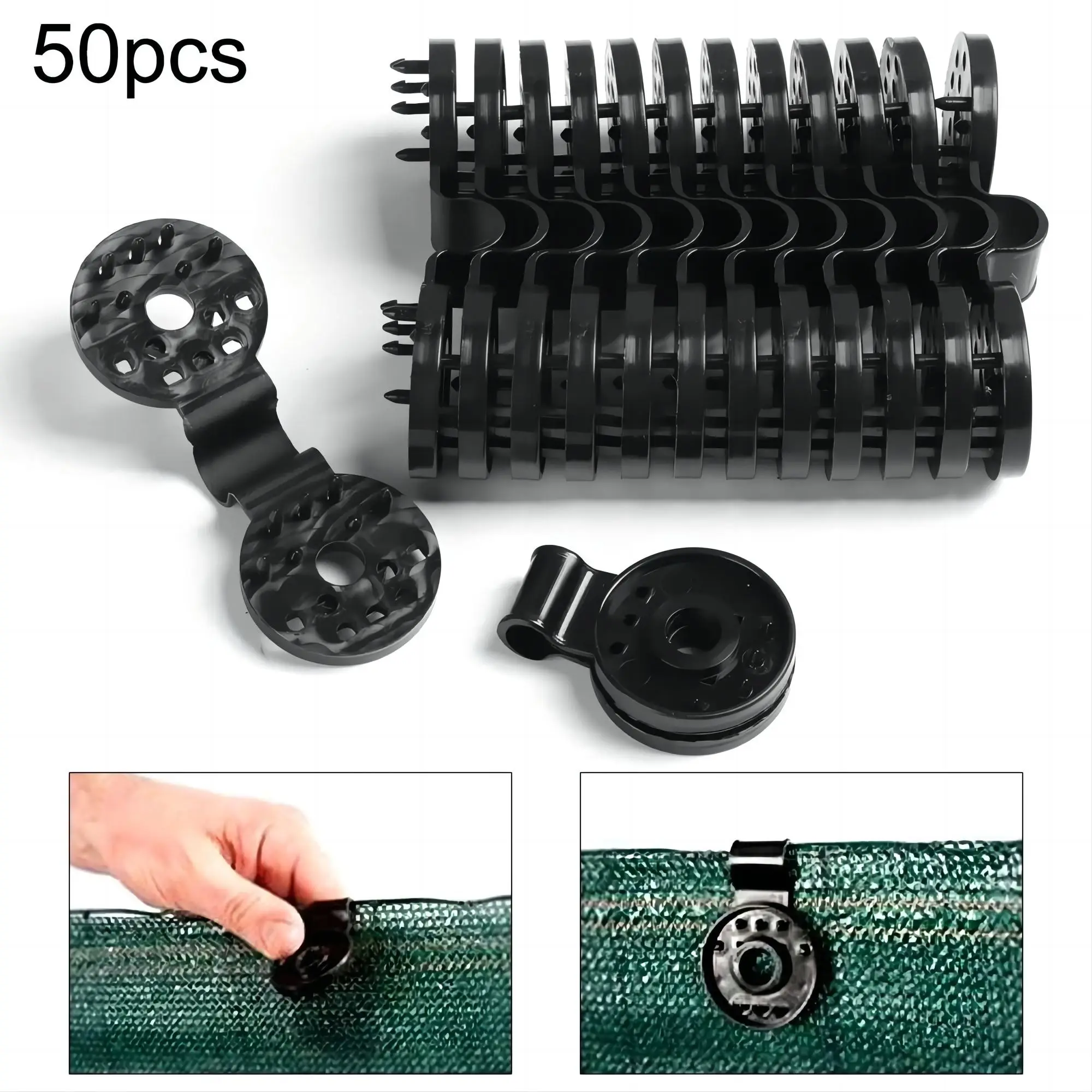 Clamp Fasteners 50pcs Shade Cloth Clips Heavy Duty Lock Grip Sunshade ...