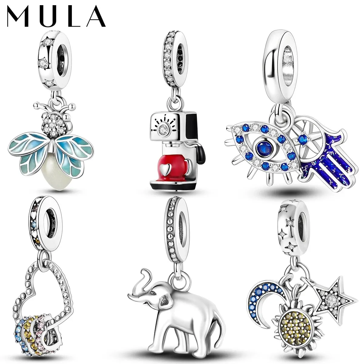 MULA-1PC-Silver-Plated-Dangle-Charms-Fit-Original-Snake-Chain-Charm ...