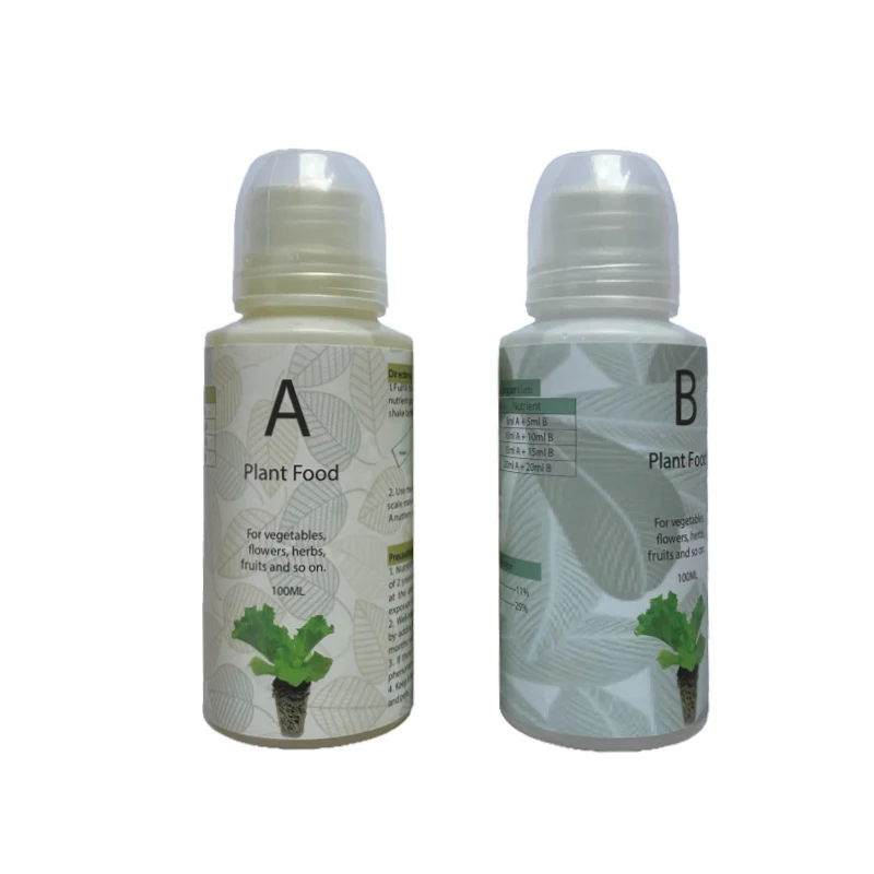 2 PCS Hydroponics Garden Plant Food A+B Growing Nutrient Formula ...