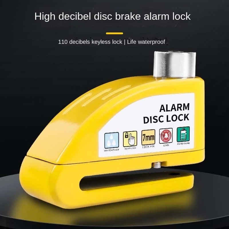 Bicycle Alarm Disc Brake Electric Lock Bike Anti-Theft Wheel Lock ...