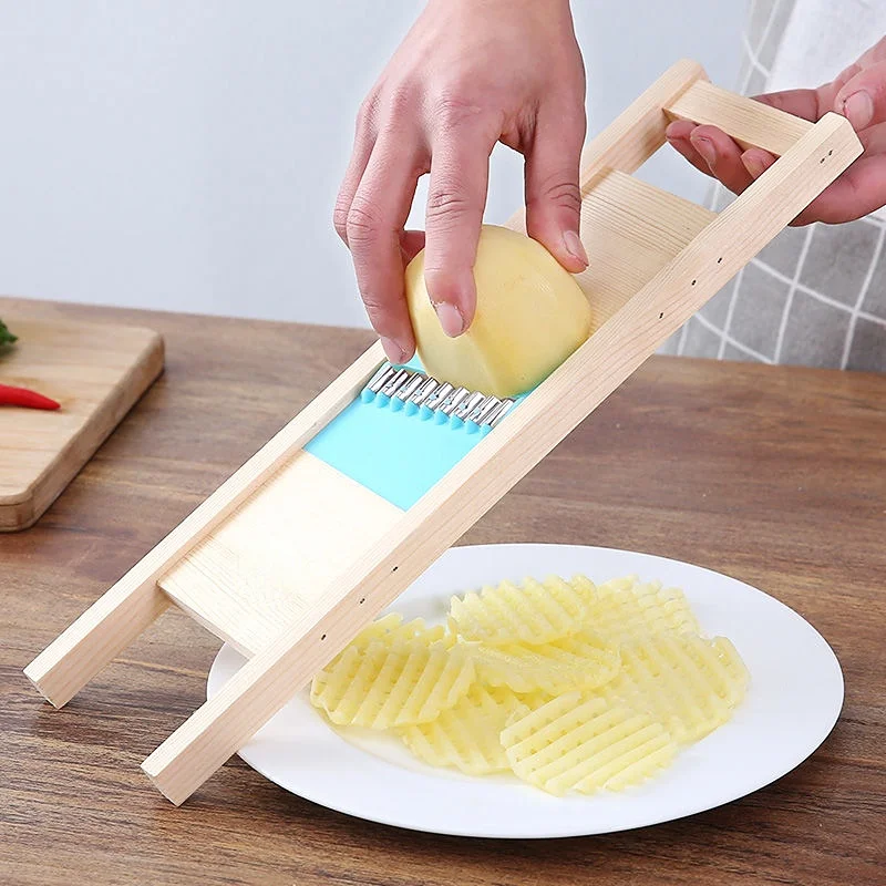 Potato Cutter Solid Wood Potato Grid Slicer Fries Potato Cutter Grid ...