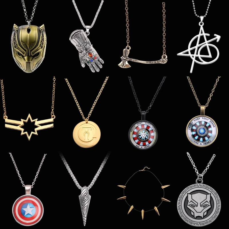 Black Panther Captain Marvel Sign Necklace Marvel Marvel Avengers Boys ...