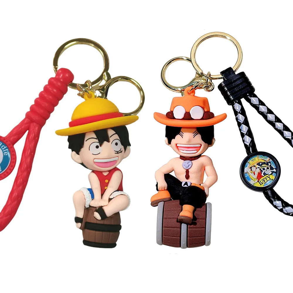 Anime One Piece Action Figures Keychain Cartoon Luffy Zoro Figures ...