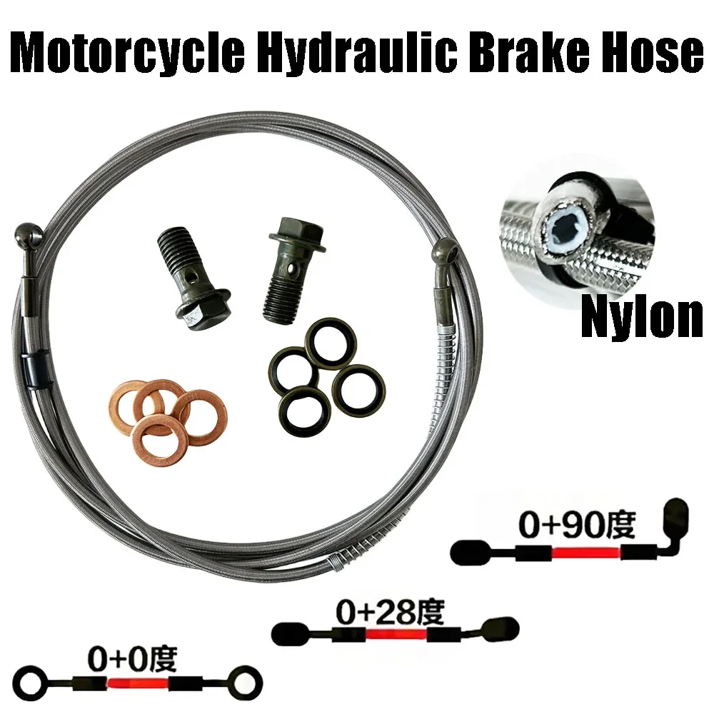 Motorcycle-Brake-Hose-Stainless-Steel-Braided-Brake-Line-0-28-90-M10 ...