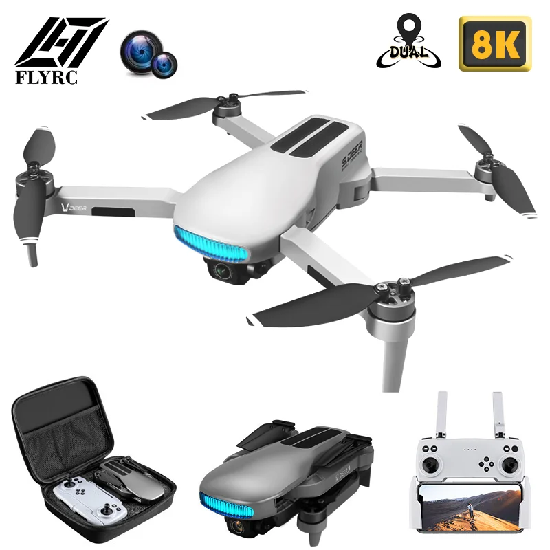 LU3 MAX GPS Drone 8K HD Professional Dual Camera Self-Stabilizing ...
