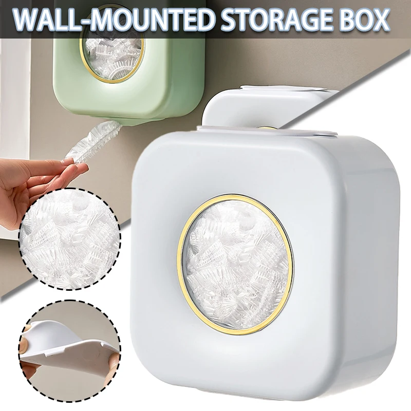 1-Pc-Durable-Large-Capacity-Plastic-Wrap-Storage-Box-Wall-Mounted-Fresh ...