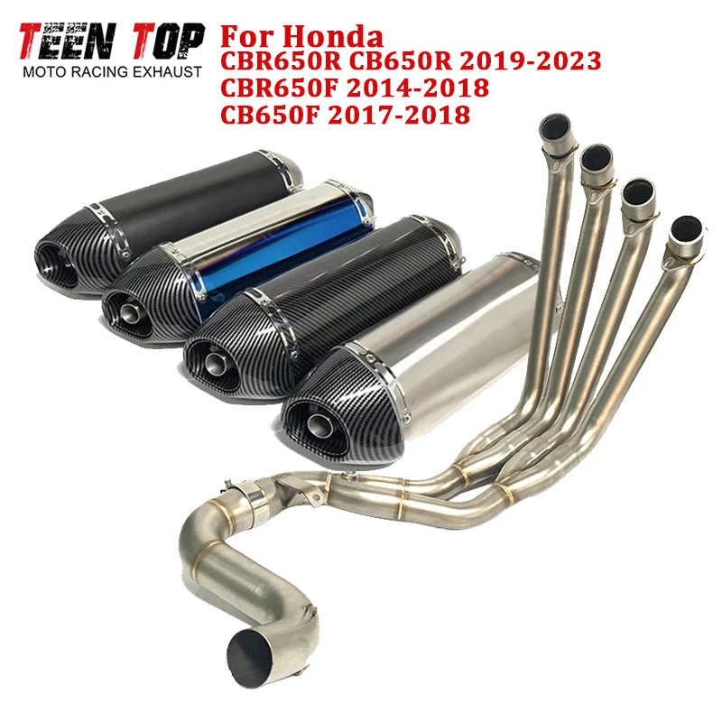 For Honda CBR650R CB650R CBR650F CB650F Full Exhaust System 420mm ...