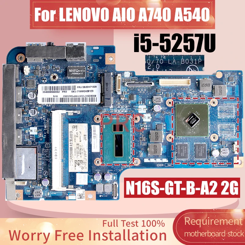 LA-B031P-For-LENOVO-AIO-A740-A540-Laptop-Motherboard-5B20H71229-i5 ...
