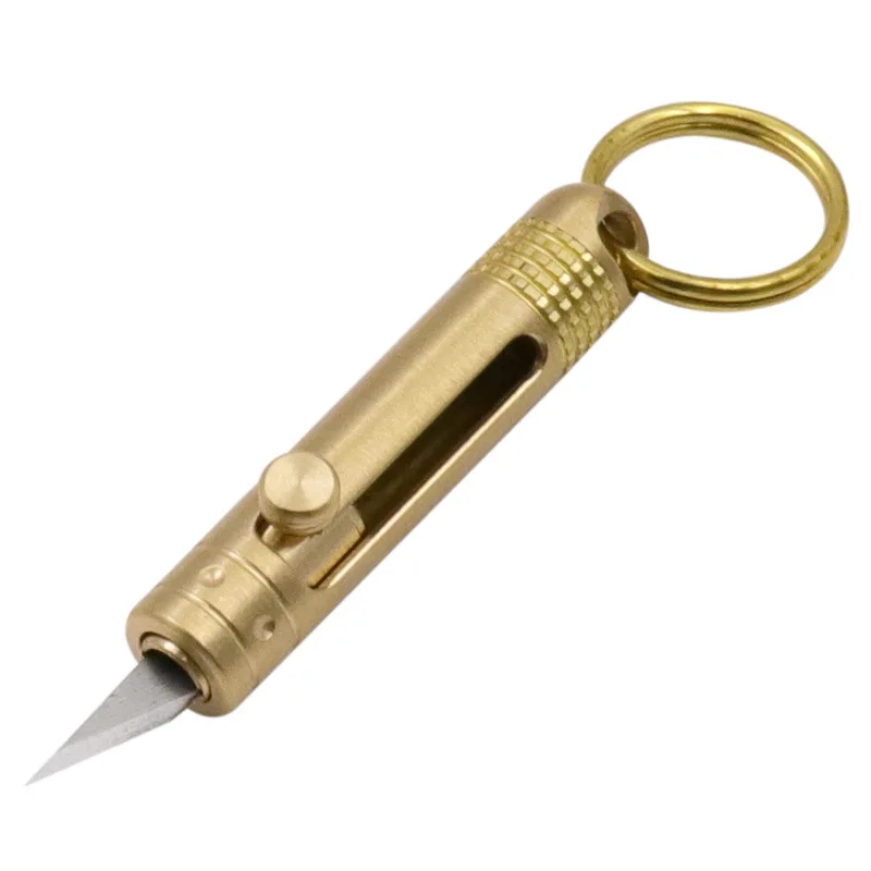1-Pcs-Mini-Utility-Knife-Box-Cutter-Open-Craft-Brass-Spear-Type-Front ...