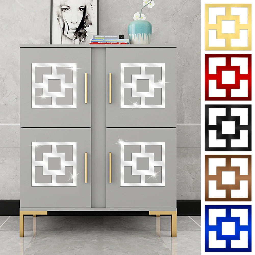 6pcs-set-10-15cm-3D-Acrylic-Mirror-Surface-Diagonal-Stickers-Wardrobe ...