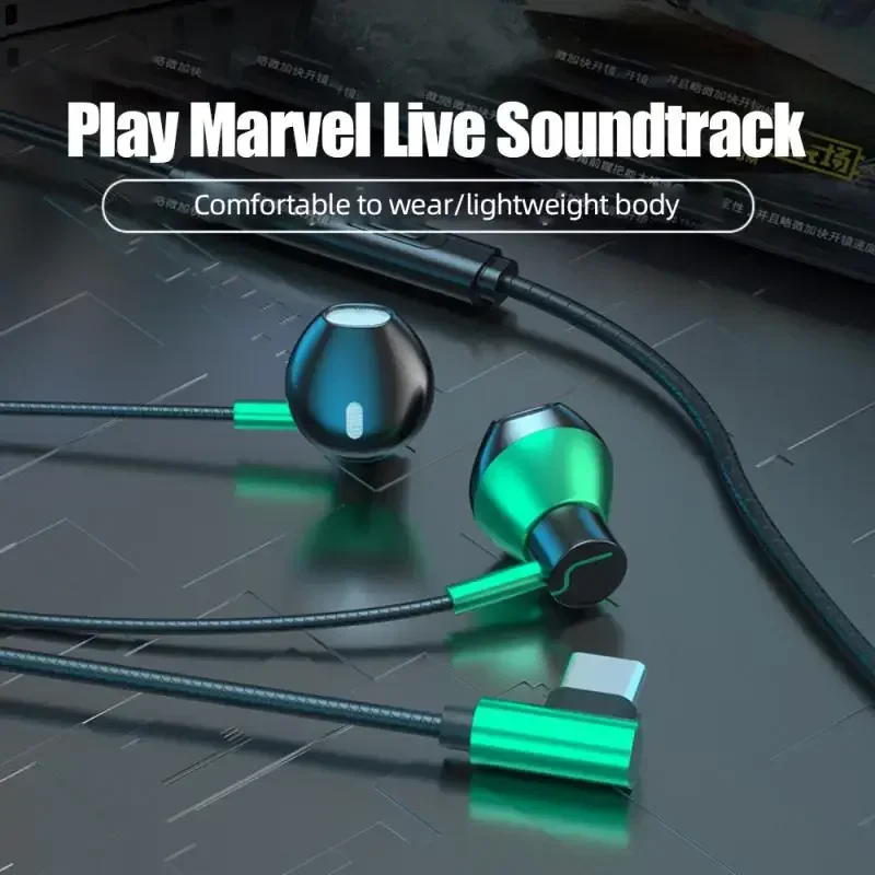 3.5mm/Type-C Wired Headphones Headset Wired Earphones With Mic High ...