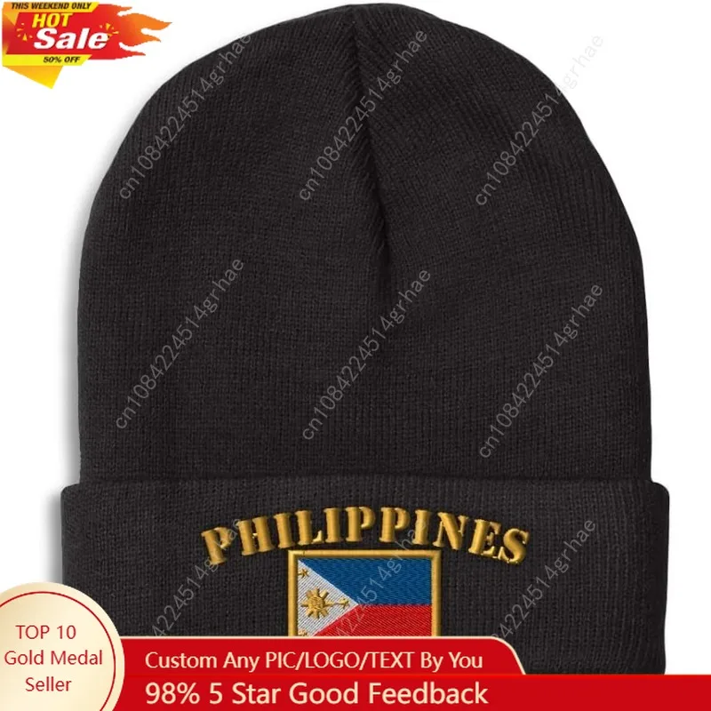 Beanies for Men Philippines Flag Filipino Pilipinas Manila Skull Cap ...