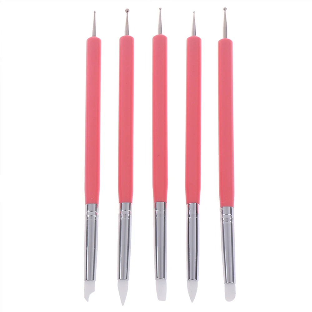 5Pcs-Set-Double-headed-Silicone-Pen-Stainless-Sculpting-Polymer-and ...