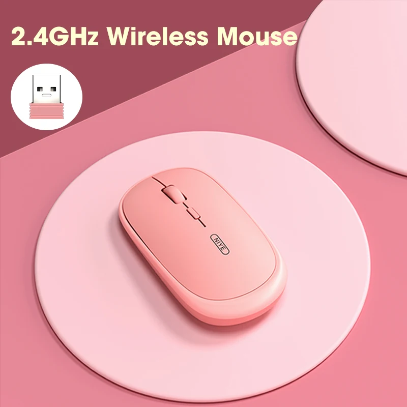 Wirless Rechargeable Pink Mice | Bright Rechargeable Pink Mouse ...