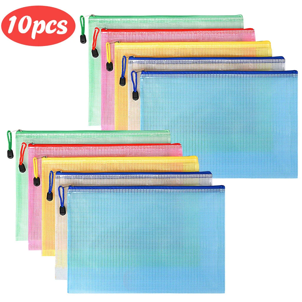 Mesh Zipper Pouch Document Bag A3 | Zipper Storage Bags A3 | School ...