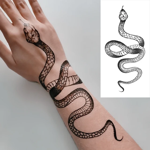 Black Python Tattoo