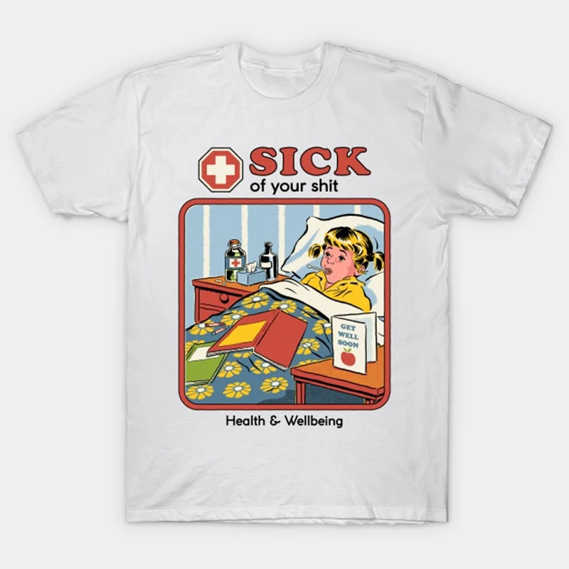 Sick-of-your-Sht-T-Shirt-Men-Women-Funny-Comics-Short-Sleeves ...