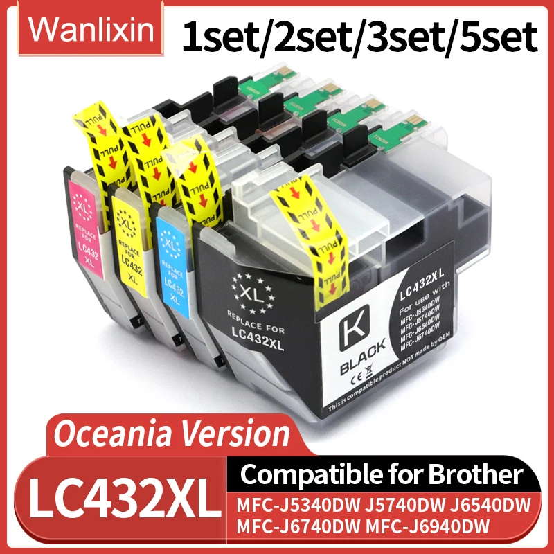 Australia , New Zealand .1~5set LC432 LC432XL Compatible Ink Cartridge ...